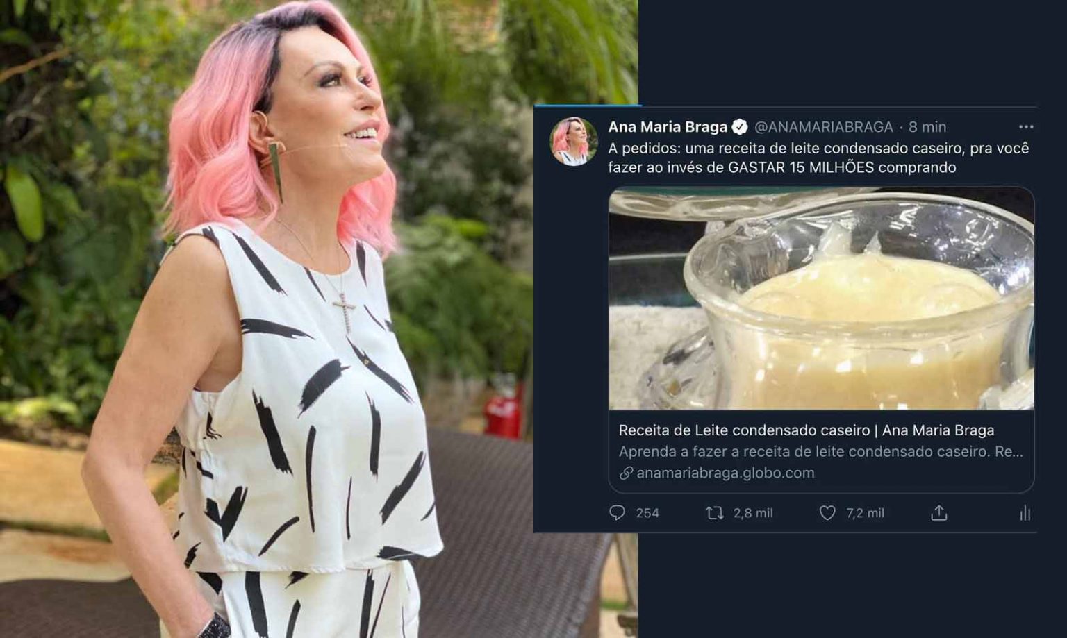 Ana Maria Braga ensina receita de leite condensado caseiro